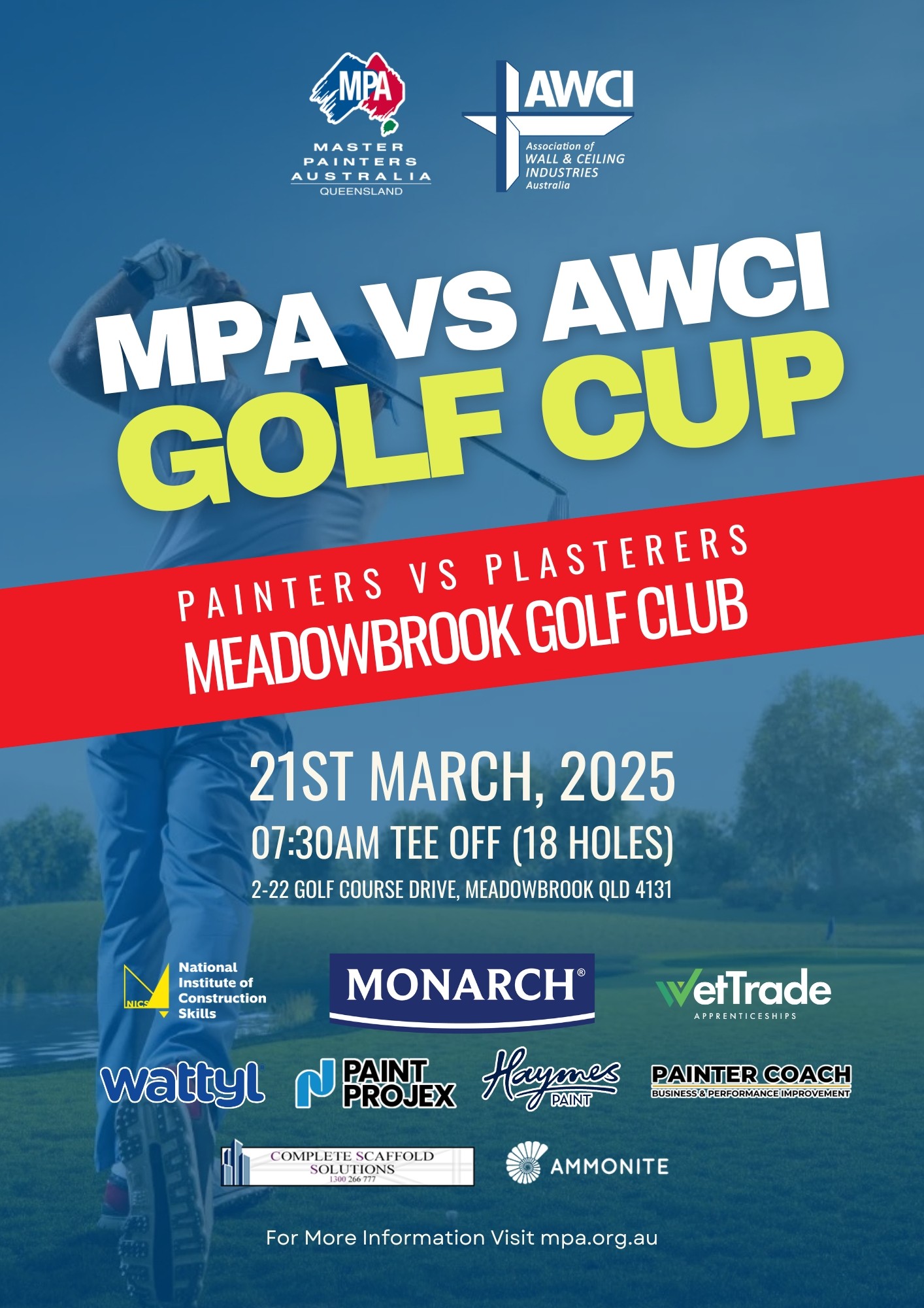 Master Painters Australia - MPA vs AWCI Golf Cup 2025